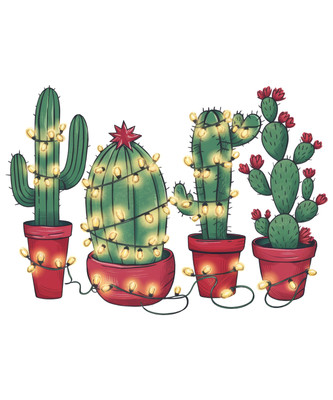 XXL 18X18 Car Sticker Christmas Cactus Sticker Weatherproof Vinyl ...