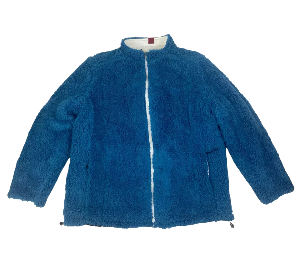 BE BOUNDLESS Unisex Cozy Sherpa Fleece Reversible Oversized Zip Teddy ...