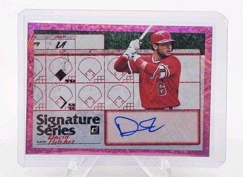 2019 Donruss Signature Series David Fletcher RC Rookie Auto Pink #SS-DF ...