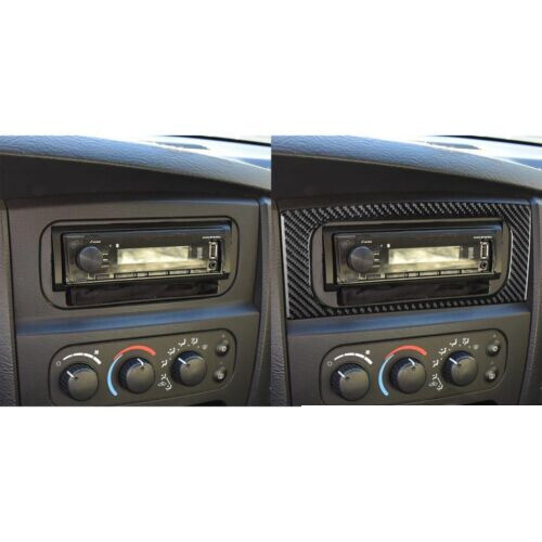 Carbon Style Console Radio CD Panel Cover Trim Fit For 1500 2500 3500 ...