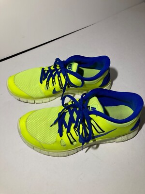 Nike Free 5.0 Womens Size 9 neon/blue Shoes Sneakers Running 579959-740 ...