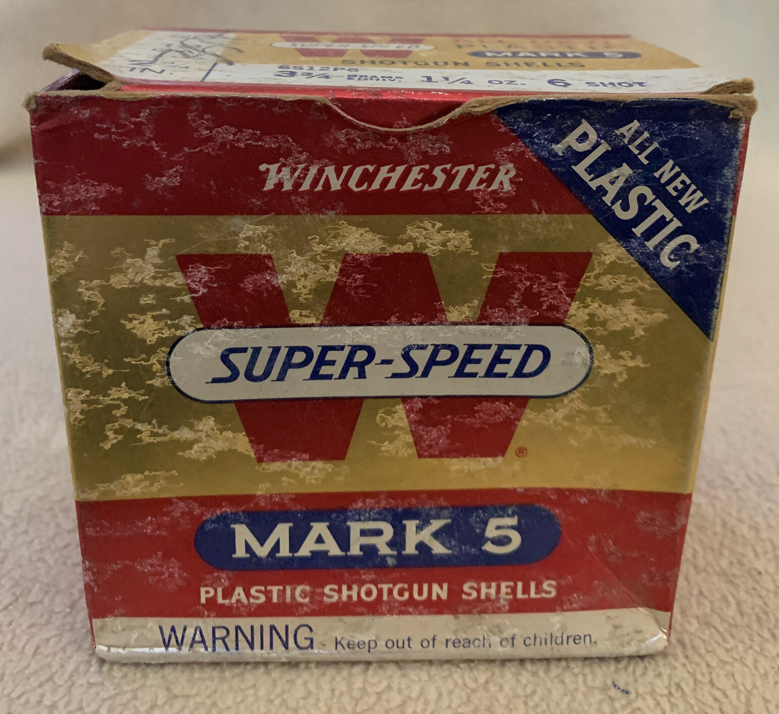 Vtg Western Super X Mark 5 ~12 Gauge Shotgun Shell EMPTY Box 6S12P6 ...