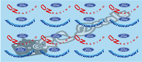 1/10 Tamiya Ford & Motorsport Wheel Stickers Red, Blue or Black | eBay