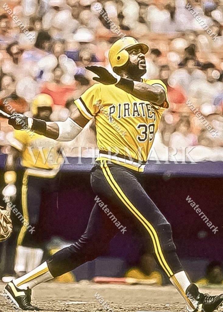 BN179 Dave Parker Pirates Swing Baseball 8x10 11x14 16x20 Oil Painting ...