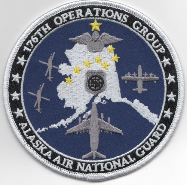 4" AIR FORCE 176TH WING PACAF ALASKA AIR NATIONAL GUARD EMBROIDERED ...