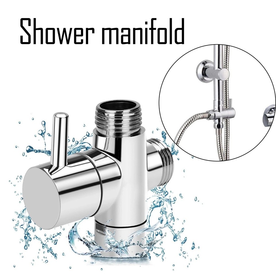 Durable 3-Way Shower Splitter Valve Brass Body 1/2in Ergonomic Water ...