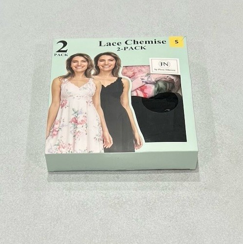 FN By Flora Nikrooz Women's 2-Pack Lace Chemise, Black/Rose, Size S ...