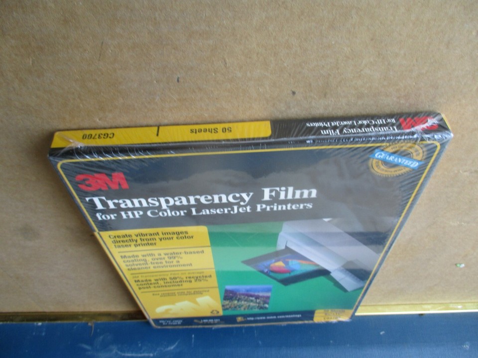 Transparency Film For Color Laser Printers CG3700 50 Sheets NEW | eBay