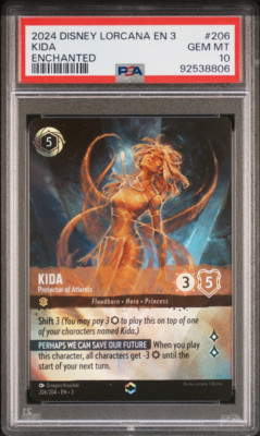 2024 Disney Lorcana EN 3 Kida - Protector of Atlantis ENCHANTED PSA 10 ...