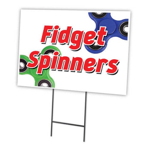 Fidget Spinner Yard Sign & Stake outdoor plastic coroplast window | eBay