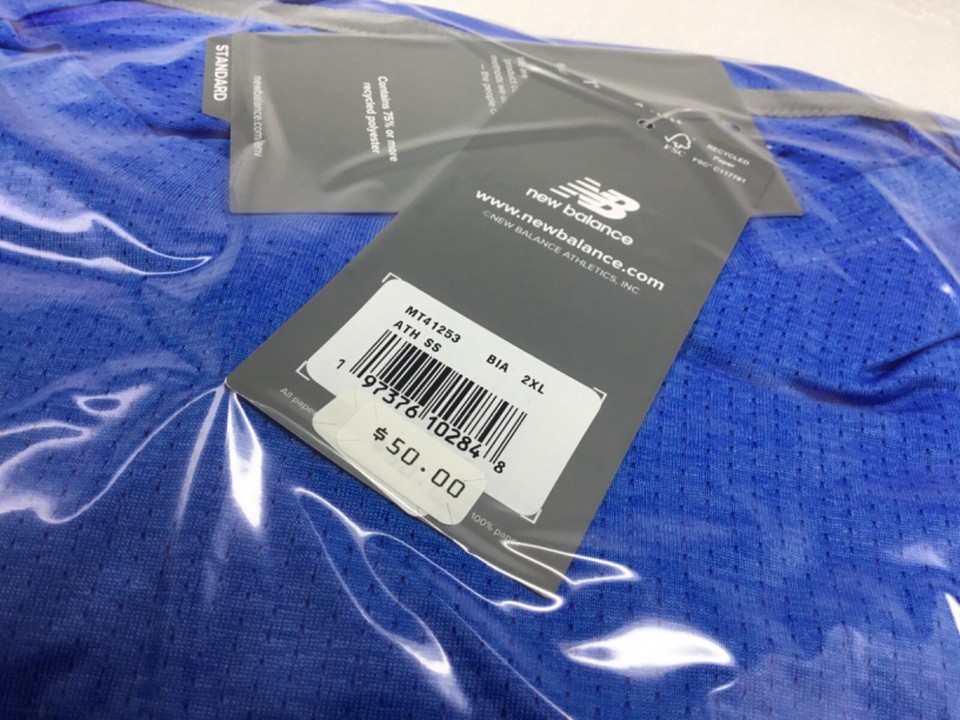 New Balance LIGHTWEIGHT RUNNING T-Shirt NB ICEx Poly Knit MT41253 BIA ...