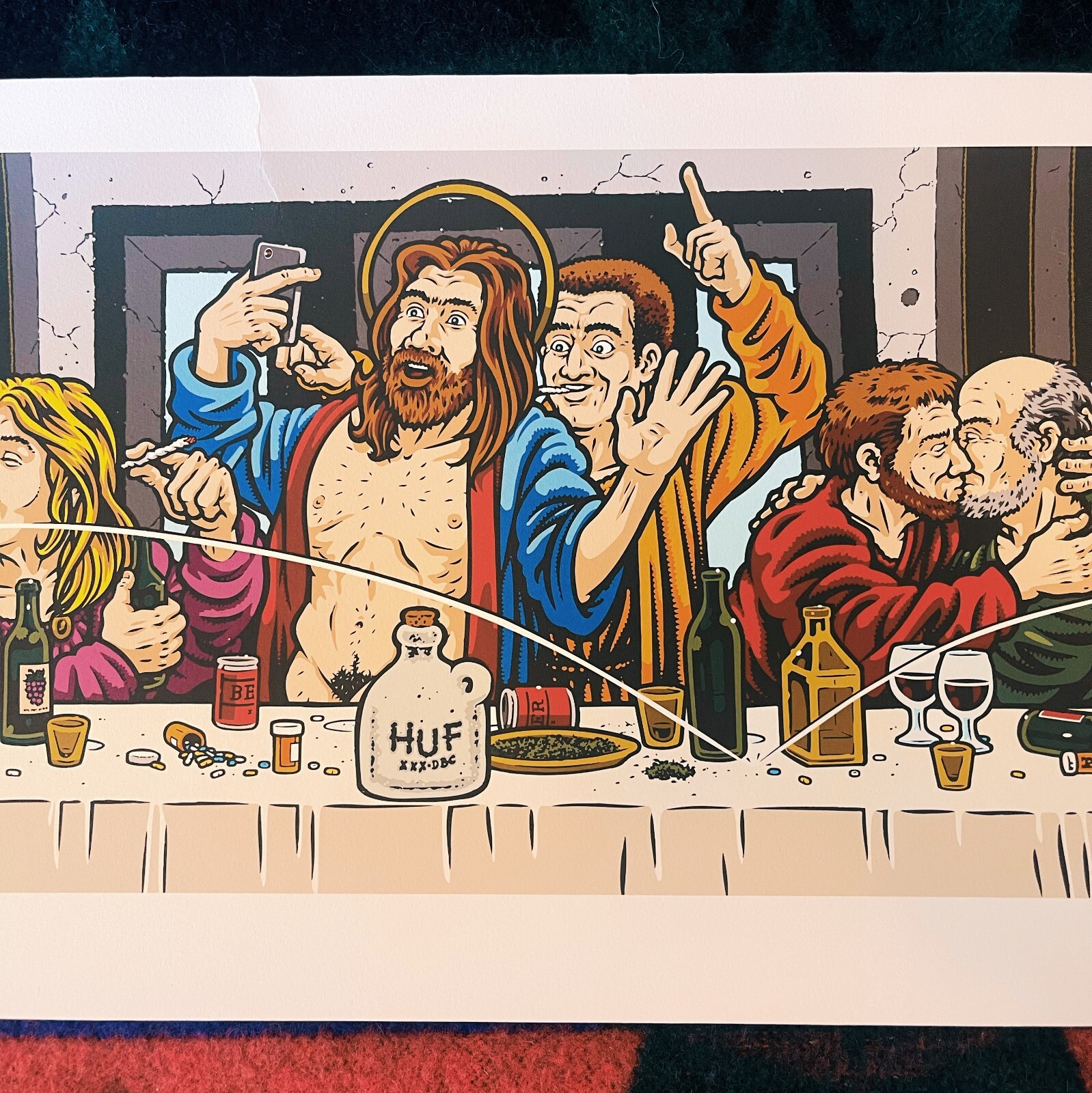 Sean Cliver "Last Supper" Limited ed. Screen Print Art for HUF signed ...