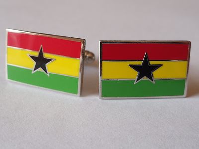 Ghana Flag Cufflinks Ghanaian West African Africa British Accra Gold ...