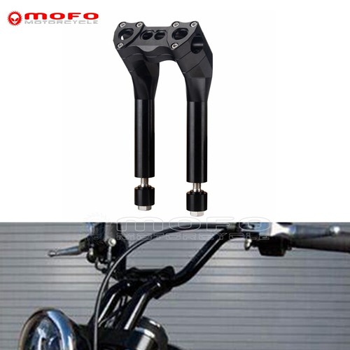 Black 1'' Handlebar Riser 8'' Kit For Harley Softail Slim FLSL Fat Bob ...
