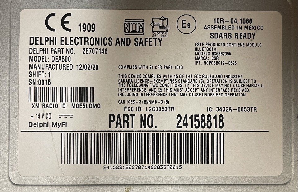 DEA500 Delphi Radio | eBay