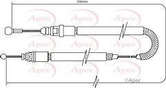 Apec CAB1492 Brake Cable for sale online | eBay UK