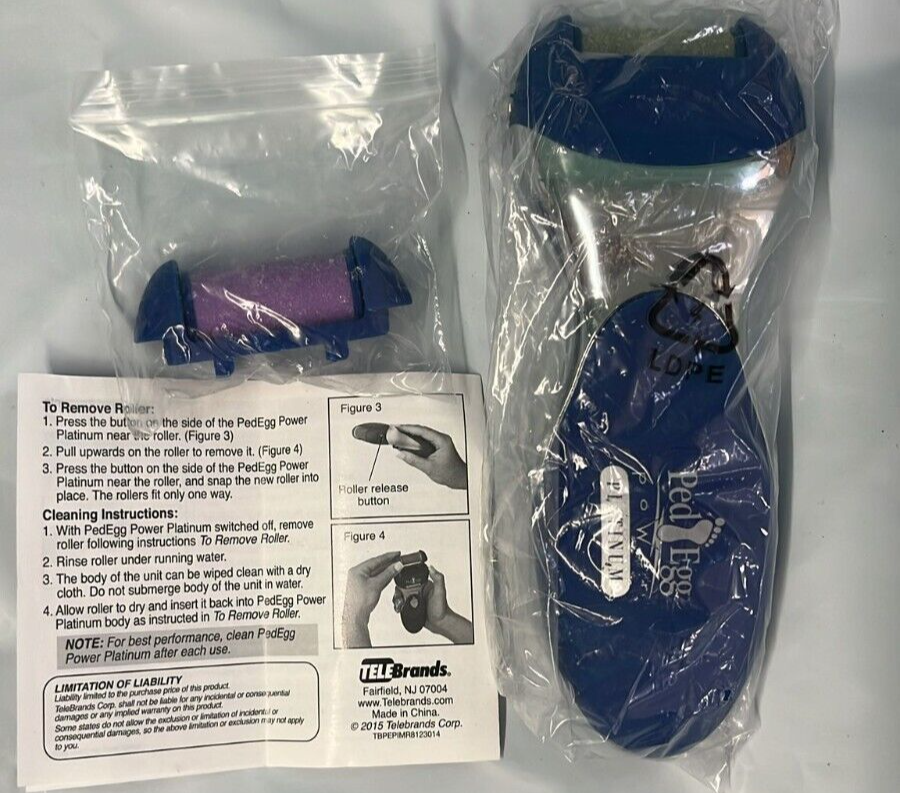 Ped Egg Power PLATINUM Cordless Callus Remover with one extra roller ...