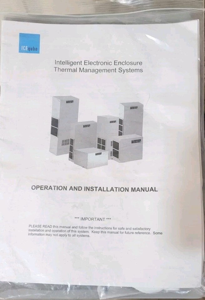 Ice Qube IQ4000VSH Vertical Mount Slim Enclosure Air Conditioner 230V ...