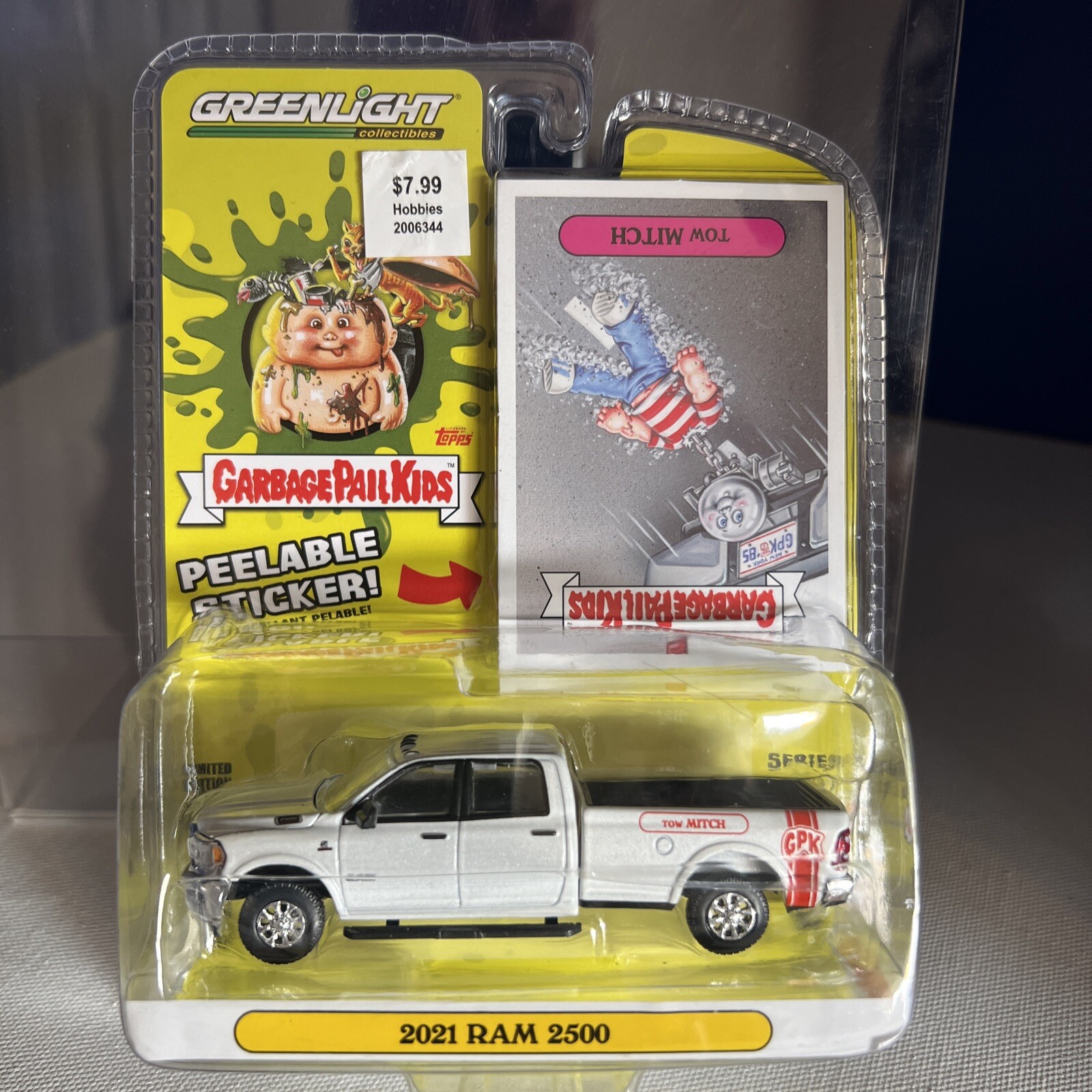 Greenlight Garbage Pail Kids ERROR 2021 Ram 2500 Tow Mitch upside down card 1/64 | eBay