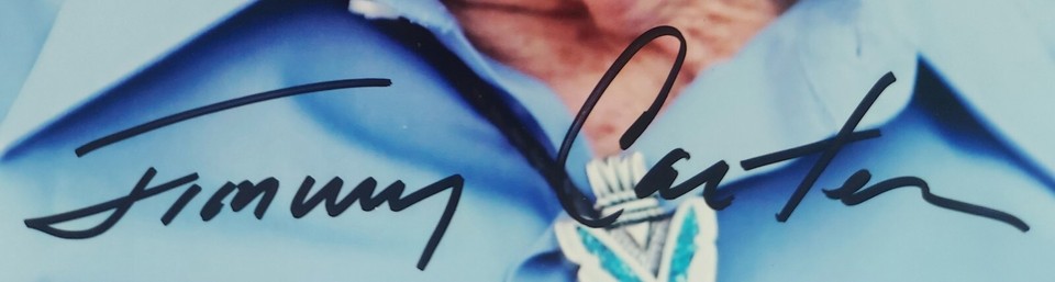Jimmy Carter Atlanta Braves Signed Full Signature 8x10 Photo | eBay