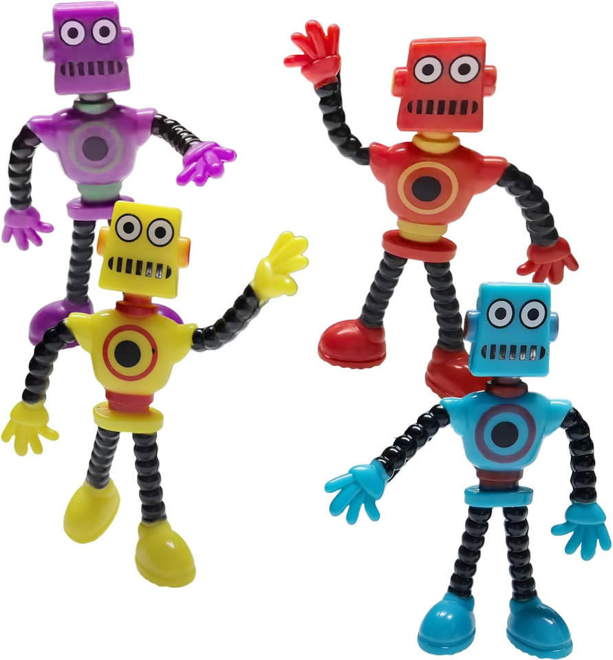 Flexible Bendable Figures Robot 4 Pcs Twisted Deformed Doll ...