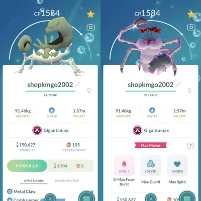 Pokémon Tra de - Shiny Gmax Kingler - Read Description | eBay