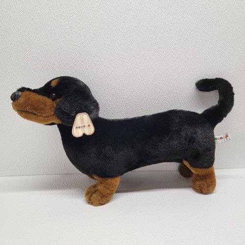 Aurora Plush Dachshund Weiner Dog Black Brown Realistic Large Stuffed ...
