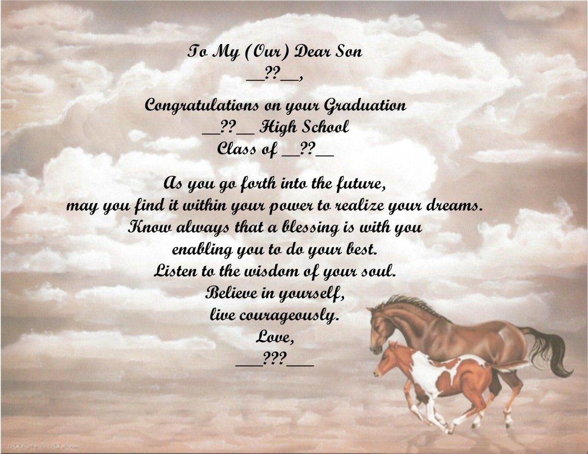 Graduation Poem For Our Son
