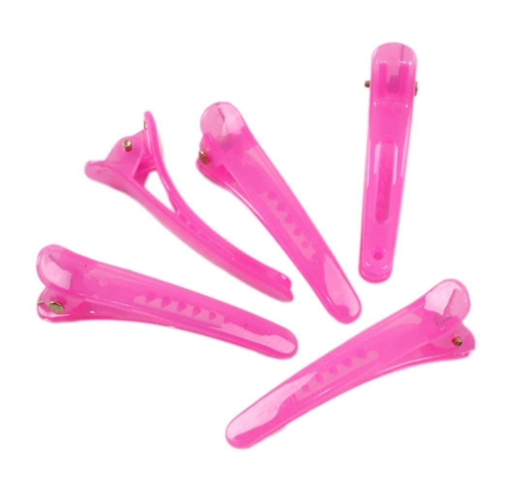 5 pc DIY Plastic alligator clips for swim bows 2" 1045158 Transluscent ...