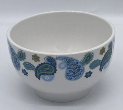 Royal Norfolk Stoneware Blue Paisley Soup/Cereal Bowl White w/Green ...