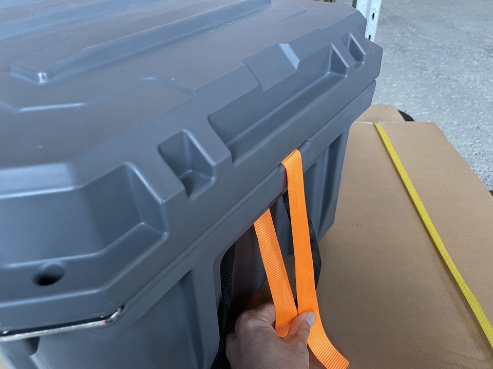 110L Storage Box Case Low Profile Heavy Duty Waterproof Cargo Tool Box ...