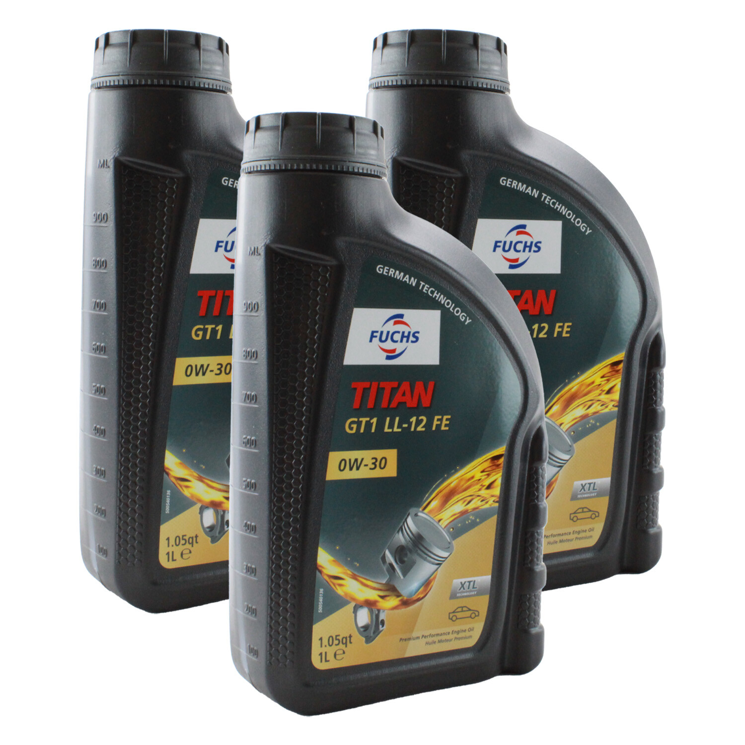 Fuchs 3 Liter TITAN GT1 LL-12 FE SAE 0W-30 Engine Oil 3 x 1L 800360908 ...
