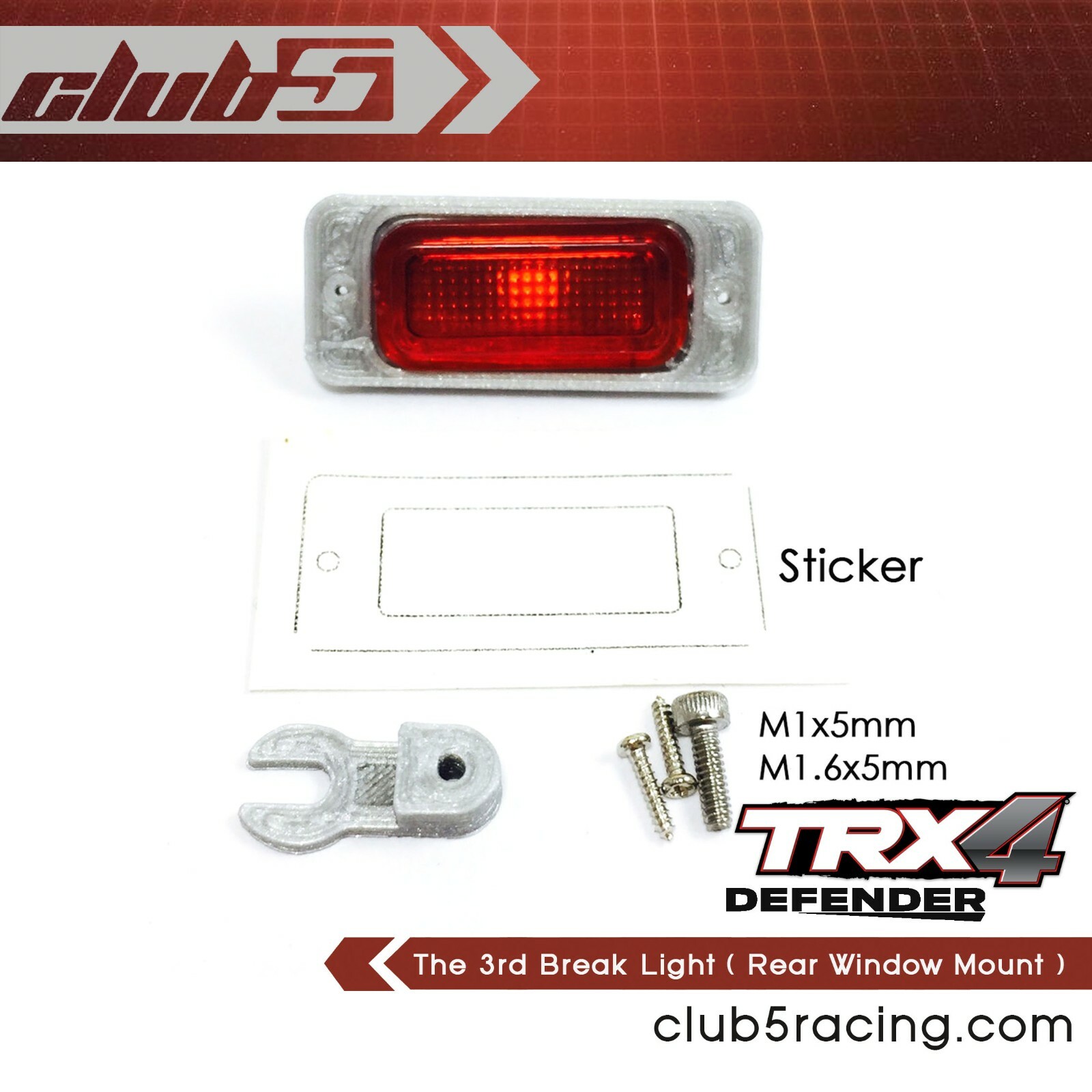 The 3rd Brake Light ( Rear Window Mount ) Add on for Eazy On Lighting ...