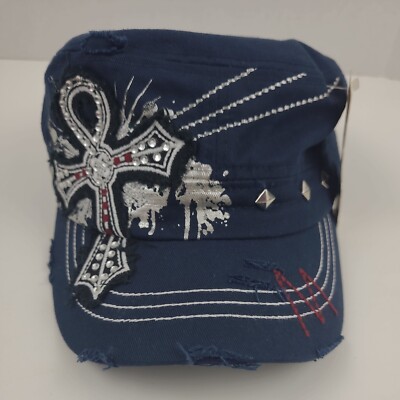 KB Ethos Headwear Original Vintage Dark Blue Curved Brim Bill Cap Cadet ...