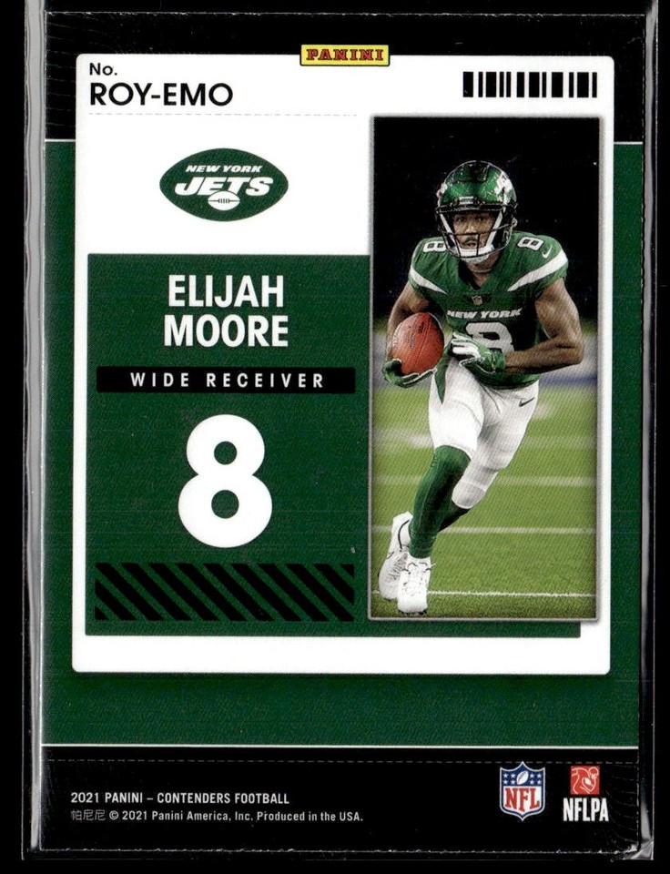 2021 Panini Contenders #ROY-EMO Elijah Moore Football Card 0101L | eBay