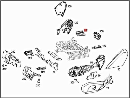 Genuine MERCEDES A205 C205 C238 C253 S205 S213 Cover seat rail ...