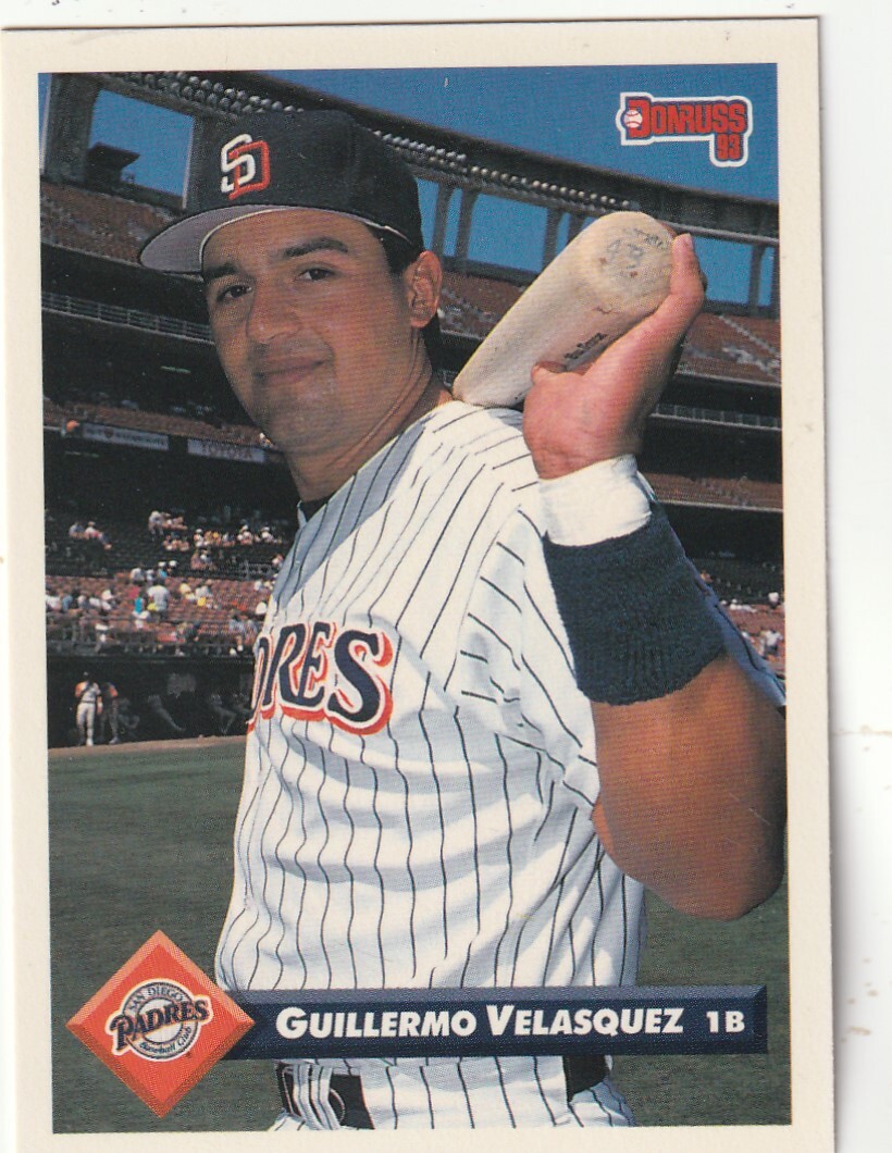 FREE SHIPPING-MINT-1993 Donruss Guillermo Velasquez #312 PLUS PADRES ...