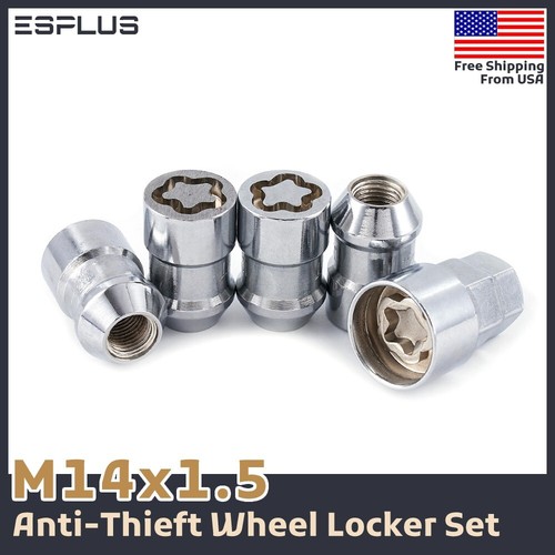 Chrome 14x1.5 Wheel Lock Set Lug Nut Fit Acura Honda Ram1500 Dodge Jeep ...