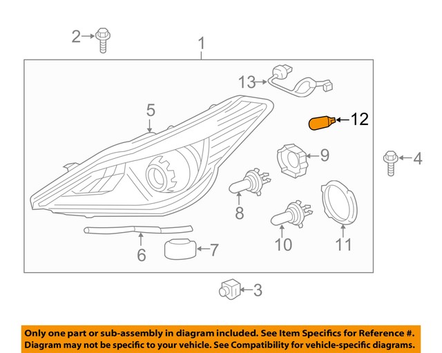 Hyundai OEM 12-14 Azera-exterior Bulb 1864221007S for sale online | eBay