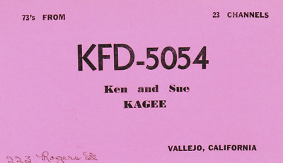 Vallejo California KFD-5054 QSL Radio Postcard | eBay