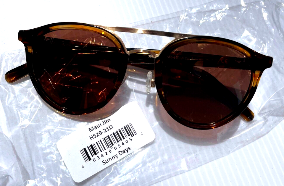 NEW Maui Jim SUNNY DAYS Honey Smoke POLARIZED Bronze GLASS Sunglass ...