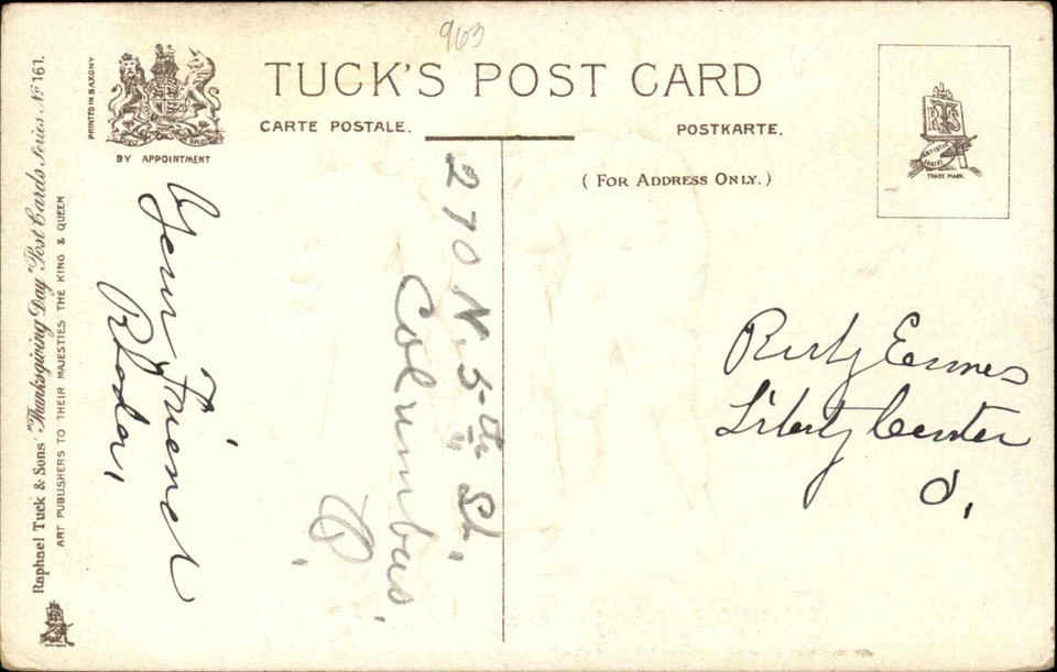 Tuck Thanksgiving Pilgrim with Gun Walks with Women c1910 Postcard | eBay