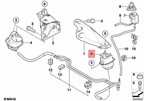 Genuine BMW X5 X6 E70 E71 X5 3.0d 30dX SAC SAV Engine Mount 22116795417 ...