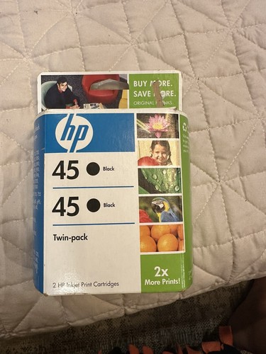 Genuine Original HP 45 Ink Cartridge Black Twin Pack Expired 2007 ...