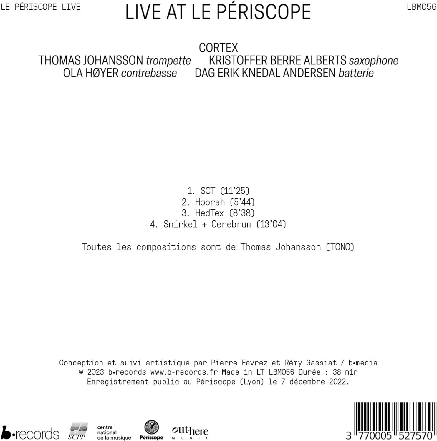 Live at Le Periscope by Johansson, Thomas / Cortex (CD, 2023) for sale ...
