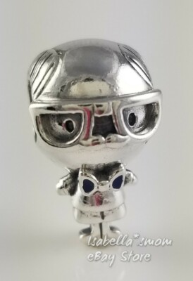 MR. WISE Authentic PANDORA Silver/Enamel MAN Charm 798013EN188 NEW w ...