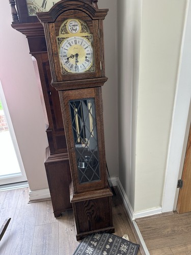 Tempus Fugit Inscribed Grandfather Clock With Fully Functioning ...
