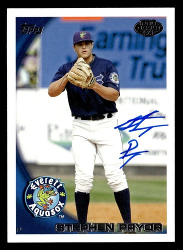 Stephen Pryor signed auto 2010 Topps Pro Debut #390 card | eBay