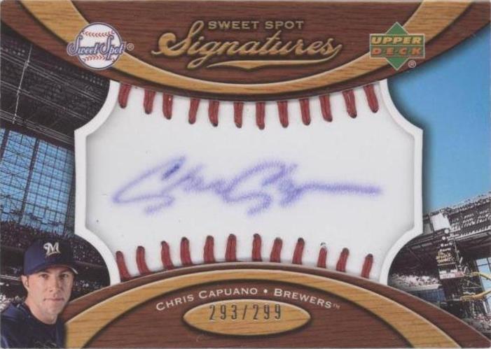 2007 Sweet Spot - Signatures Ball Chris Capuano #SS-CC Red Stitching ...