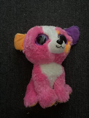 Beanie Boo TY Precious the Pink & Purple Puppy Glitter Eyes - 23cm ...